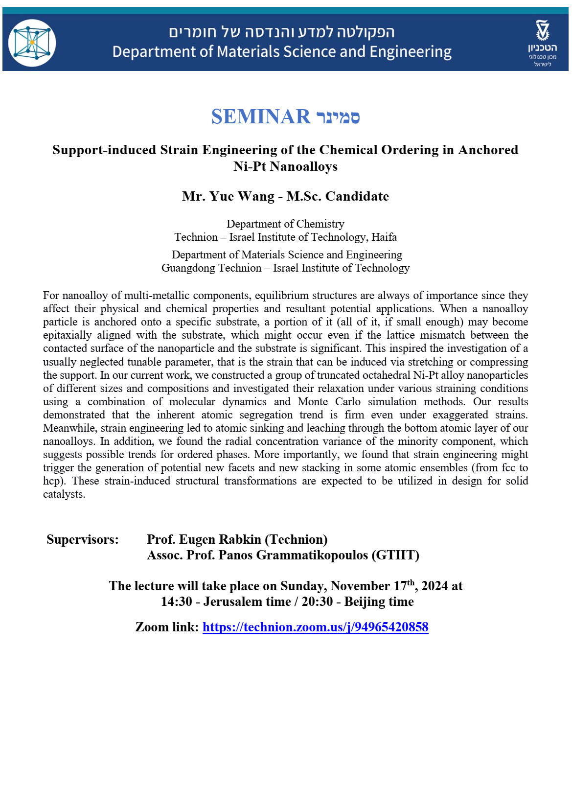 Support-induced Strain Engineering of the Chemical Ordering in Anchored ...